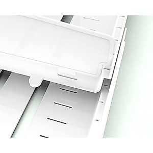 EVERIE Extendable Food Container Lid Organizer Compatible with 12'' Deep Cabinets, 13.4" - 20.5" Adjustable Length, GS01-SS