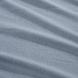 Comfort Spaces Cotton Flannel Breathable Warm Deep Pocket Sheets with Pillow Case Bedding, Queen, Blue Solid 4 Piece