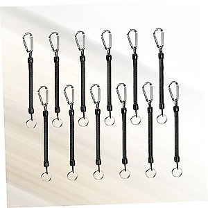 OSALADI 36 pcs Retractable Fishing Lanyard pogo Spring Tool Fishing Gadgets Coil Spring Fishing kit Key Rings Keychains Anti-Lost Phone Spring Miss Rope Security line Protection Rope Heavy
