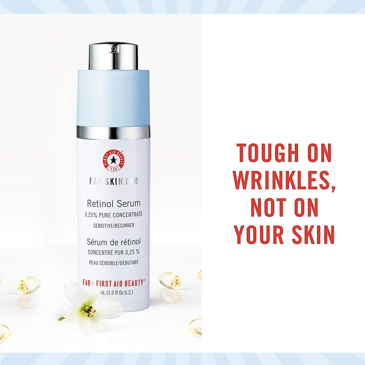 First Aid Beauty FAB Skin Lab Retinol Serum 0.25% Pure Concentrate, 1 oz