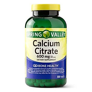 Spring Valley Calcium Citrate 600mg 300count (6 Pack)