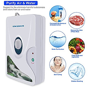 SHD Ozone Generator Water Ozonator O3 Ozone Machine 600mg/h for Home Air, Water, Fruits, Vegetables Clean