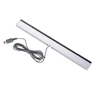 Wired Infrared Ray Sensor Bar, Sensor Bar for Wii System Wired Receiver & Standcfor Nintendo WII Console