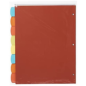 Avery Big Tab Write & Erase Durable Plastic Dividers for 3 Ring Binders, 8-Tab Set, Bright Multicolor, 1 Set (16130)