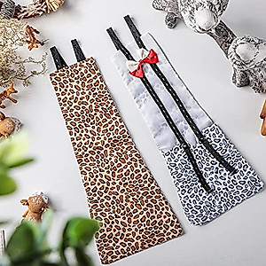 Weewooday 2 Pieces Pet Chicken Diapers Leopard Print Duckling Diapers Washable Goose Clothes Reusable Farm Pet Diapers Waterproof Bow Tie Duck Diapers for Poultry, White and Pink (Medium)