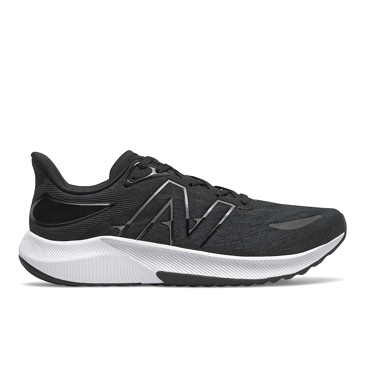 New Balance Men's FuelCell Propel V3 Running Shoe, Black/White, 14