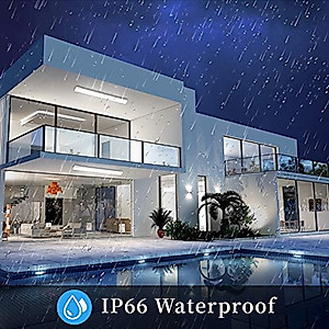 Led Shop Lights for Garage 4 Foot with Plug Led Ceiling Light 36W 4Ft 2 Pack 5000K Super Bright Wall Lights IP66 Waterproof Led Light for Garage, Workbench, Hallway, Closet