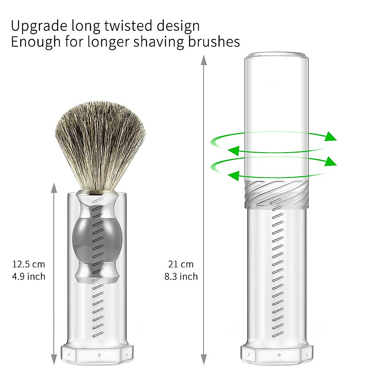 Grutti 2-Pack Shaving Brush Case Fit for Your Shaving Brush Easy to Store with 10 Airflow/Evaporation Holes (Brush not Included)