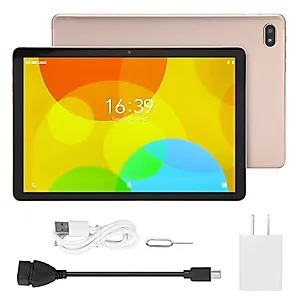 TOPINCN HD Tablet 10.1 Inch 4G LTE Phone Tablet 8800mAh 2.4G 5G WiFi 512GB Octa Core Expandable Android 11 for Office (Gold)