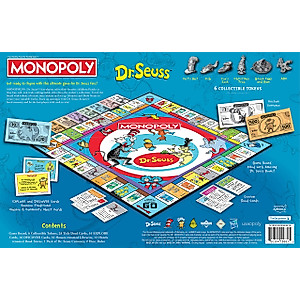 Monopoly: Dr. Seuss | Buy, Sell, Trade Dr. Seuss Books | Collectible Classic Monopoly Game Featuring Custom Game Board & Artwork | Officially-Licensed Dr. Seuss Game & Merchandise