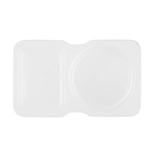 Restaurantware Futura 5 Ounce Snack Containers 100 Microwavable Sauce Containers - 2 Compartments Hinged Lid Clear Plastic Portion Cups For Condiments Or Dips