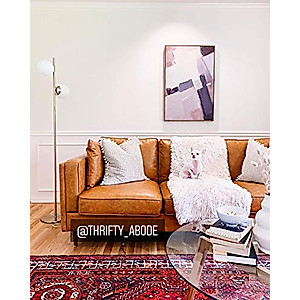 Brightech Sphere Floor Lamp for Living Room, Mid-Century Modern 2 Globe Pole Light for Bedroom, Bright LED Standing Lamps for Offices, Contemporary Living Room Décor – Gold/Antique Brass