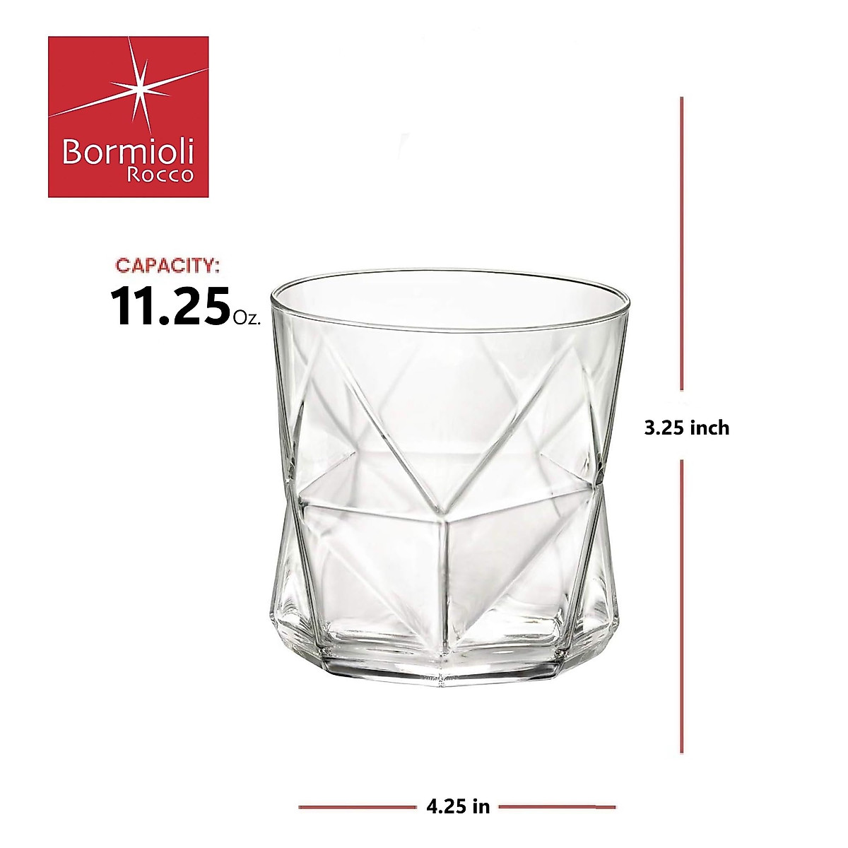 Bormioli Rocco - 234510GRB021990 Bormioli Rocco Cassiopea Rocks Glass, Clear, 11.25 oz Glassware Set