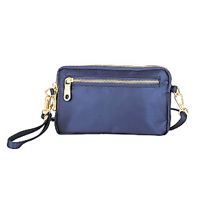 22Tote Small Lightweight Nylon Crossbody Bag (Navy)