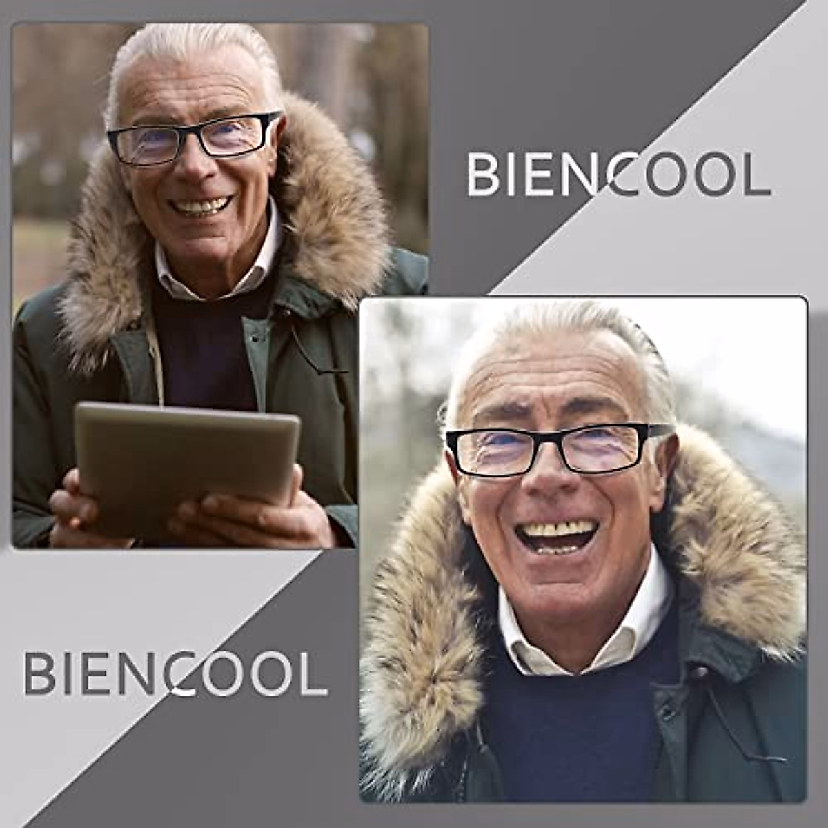 BIENCOOL 6 Pack Reading Glasses Traditional Frames for Men and Women Readers with Spring Loaded Hinges (6 Pack Black, 1.50, multiplier_x)