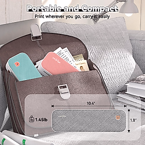 PeriPage Thermal Inkless Portable Printer, Supports 8.26"x11.69" US Letter, Wireless Bluetooth Mobile Travel Printer, Compatible with Android and iOS, Prints Documents,Tattoo Paper, Photos