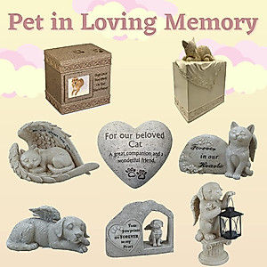 Comfy Hour 6" Porcelain Angel Star Pet Urn for Dog, Brown, Pet In Loving Memory Collection