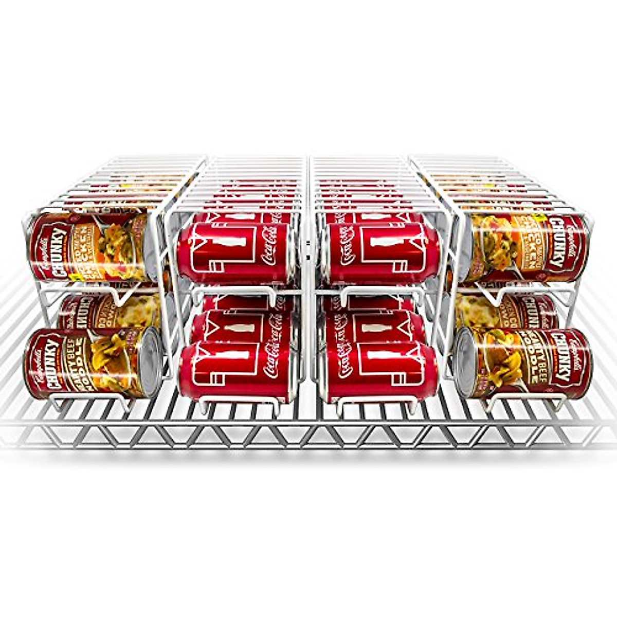 Sorbus Soda Can Rack Beverage Dispenser – Dispenses 12 Standard Size 12oz Soda Cans (White)