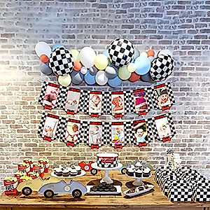 JeVenis Racing Car First Birthday Banner Fast One Birthday Party Decoration Supplies Fast One Birthday Decoration Racing Car Photo Banner