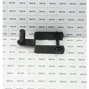 2" Square Male Black Hinge Pair with Bolt and Nut Assembly (5/8" Pintle)