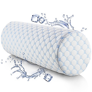 Nestl Neck Roll Pillow for Pain Relief - Premium Memory Foam – Bolster Pillow for Sleeping with a Breathable Cooling Cover - Comfy Cylinder Neck Roll Pillow