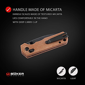 Böker MAGNUM Rockstub Brown Micarta -01SC710