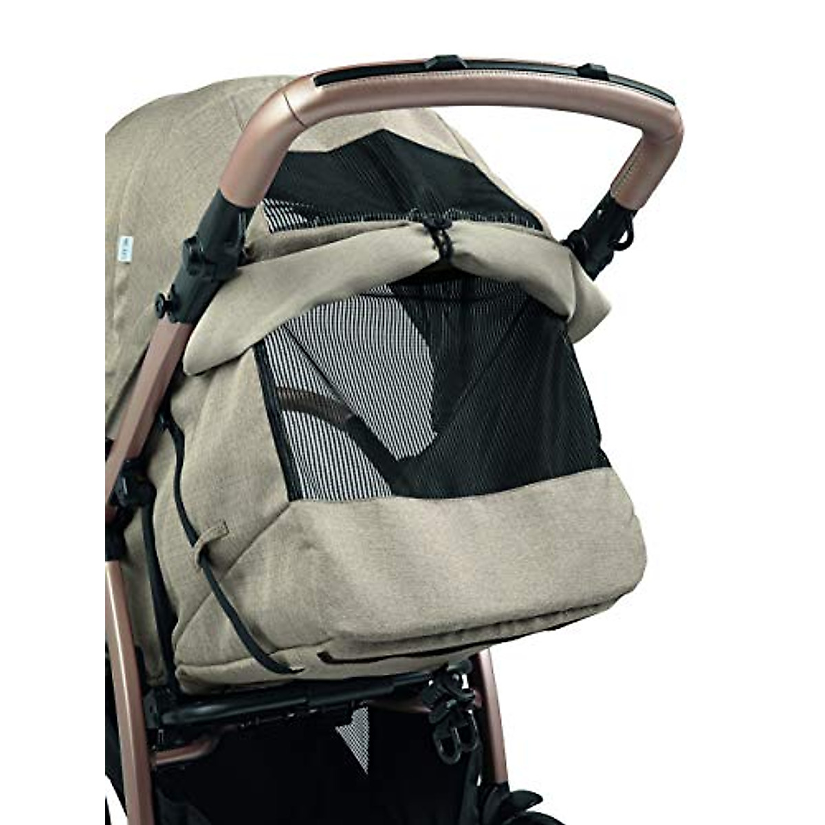 Peg Perego Booklet 50 Travel System - Includes Booklet 50 Baby Stroller and The Primo Viaggio 4-35 Infant Car Seat - Made in Italy - Mon Amour (Beige & Pink)