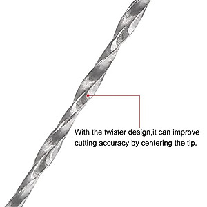 uxcell 10 Pcs 1.4mm Mini Micro Twist Drill Bits, High-Speed Steel Straight Shank Extra Long Drill Bit 70mm for Aluminum Alloy