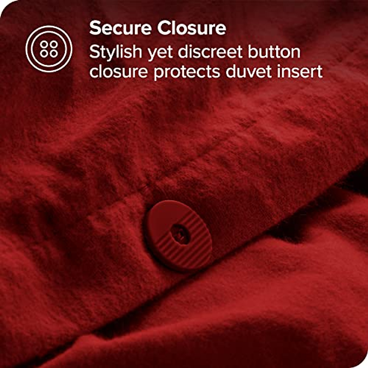 Bare Home Flannel Duvet Cover - Twin/Twin Extra Long - 100% Cotton, Velvety Soft Heavyweight Premium Flannel, Double Brushed - Includes Sham Pillow Covers (Twin/Twin XL, Red)