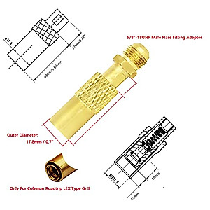 MCAMPAS 5 Feet Propane Adapter Hose with Regulator Only for Coleman Roadtrip LXE Portable Grill,Replacement Parts Connect to 5lb -20 lb Large Propane Tank