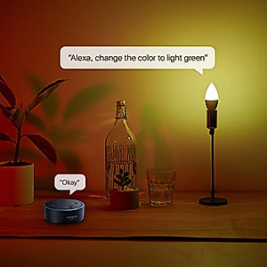 LUMIMAN Candelabra Smart Bulb E12 LED Smart Light Bulbs WiFi RGB Color Changing Smart Lights That Work with Alexa Google Home Music Sync Tunable White 5W 400lm No Hub Required 1 Pack