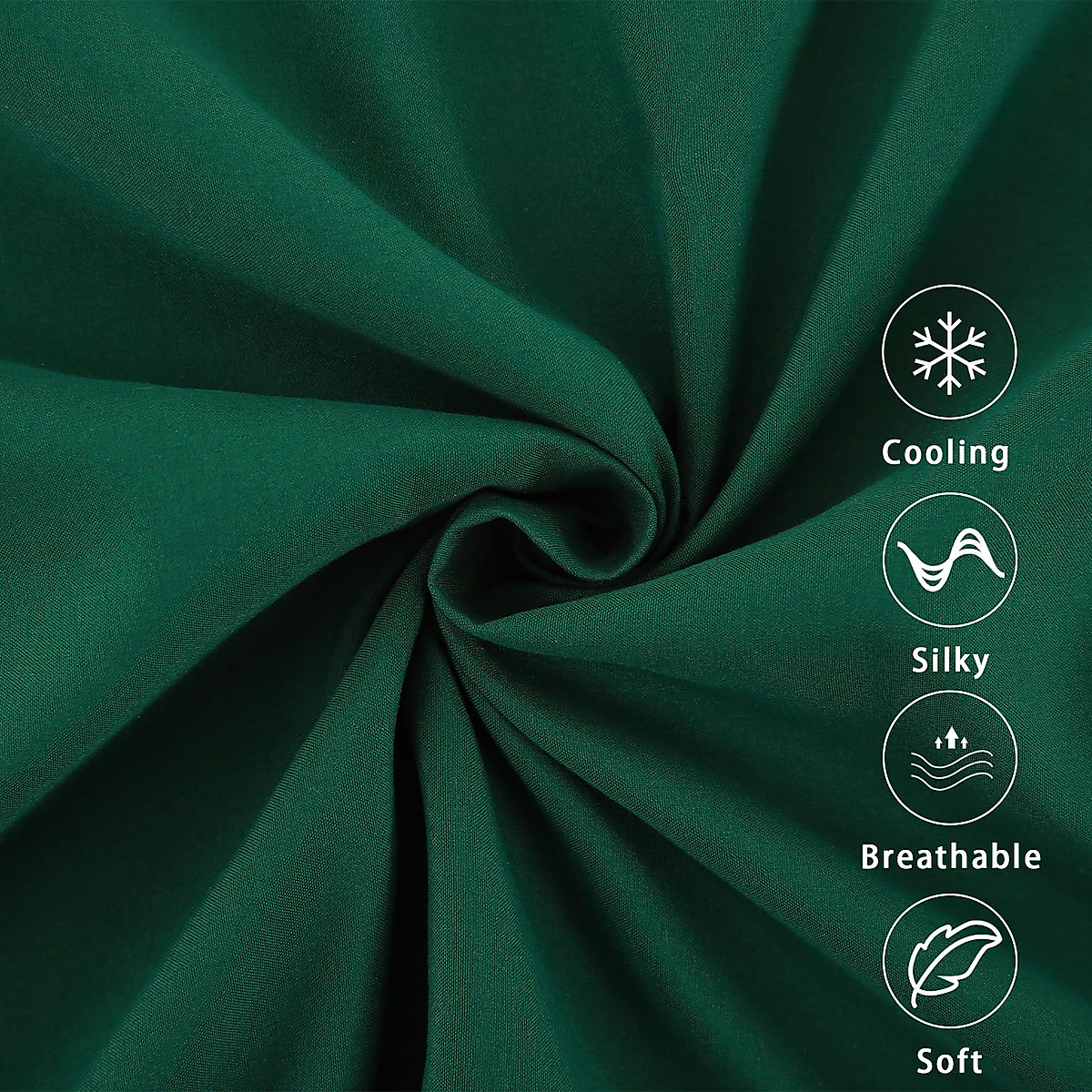 Overket Queen Sheet Set Ultra Soft Queen Bed Sheets 1800 Series Luxury Cooling Sheets-100% Microfiber-Breathable-Wrinkle Free - Queen Size Green-4PC