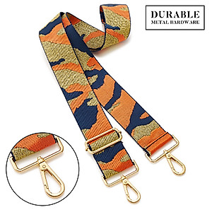 DOAPMLL Wide Purse Straps Replacement Adjustable Crossbody Gold Hardware Canvas Shoulder Strap For Women (5CM, Leopard05)