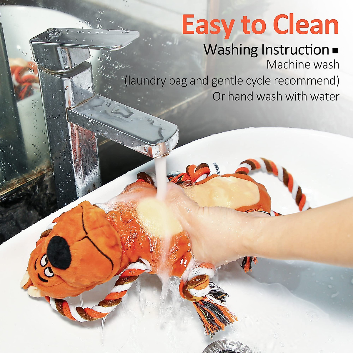 Tough Indestructible Dog Toys for Large Aggressive Chewers, Durable Dog Chew Toy for Large Breed,Aggressive Chew Toys for Large Dogs With Cotton Material & Crinkle Paper,Dog Chewing Toys Small Large