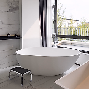 AW Medical Steel Step Stool Anti-Slip Platform Footstool for Seniors Adults 330lbs Weight Limit