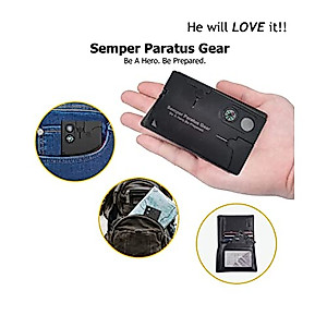 Semper Paratus Gear Gifts for men MultiTools - 10 in 1 Credit Card Pocket Multi Tool for everyday use - Home, Work or Outdoors - Gifts for Men - Holiday Christmas Stocking Stuffers (1 Pack)