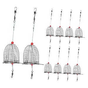 Fishing Accessories Metal Basket 10 PCS Carp Feeder Bait Feeder Stainless Steel Lure Fishing Cage Fishing Tackle Bait Holder Fishing Accessories Metal Basket