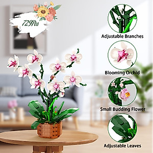 729-Piece Artificial Flower Building Blocks Set - DIY Home Decoration Kit for Adults, Girlfriends, Mom - Christmas, Birthday, Valentine's Day Gifts