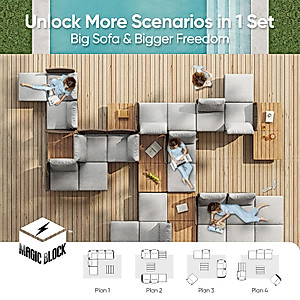 WOWT Loveseat Sofa, Comfy Couch with Cushion, Sofa Couch with Aluminum Frame, Modern Couch with Extra Deep Seat, Sofa for Bedroom, Loveseat Office Couch for Living Room, Apartment,Grey