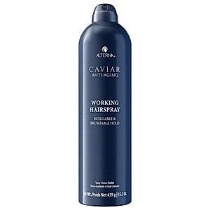 Alterna Caviar Anti-Aging Professional Styling Working Hair Spray | Ultra-dry, Brushable | Helps Control Frizz & Adds Shine | Sulfate Free | Nutmeg