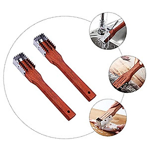 Yardwe 2pcs Fish Scale Brush Hand Tools Seafood Tools Stainless Steel Peeler Fish Skinne Scaler Seafood Scale Scraper Handheld Fish Scaler Fish Remover Removing Fish Scale Tools Fishing