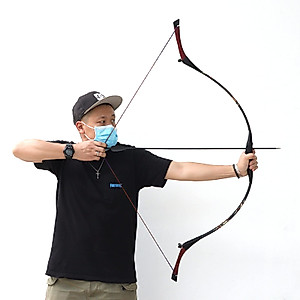 Obert Archery Vintage Recurve Bow Set Longbow Horsebow Quiver Target Hunting Arrows Quiver