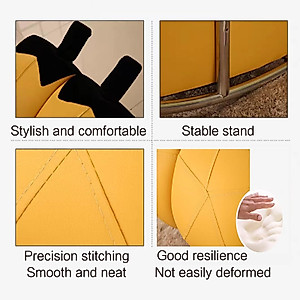 Deluxe Patio Rocking Chair, Comfortable Upholstered Rocking Chair, Weather Resistant, Stationary Rocker Shake Of 105°, Modern Lounge Chair For Front Porch, Garden, Patio, Backyard ( Color : Yellow )