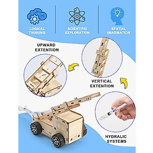 Poraxy STEM Kits for Kids Ages 8-10-12, 6 Set Model Car Kits, 3D Wooden Puzzles, Educational Science Experiment Projects Crafts Kits, Building Toys, Gifts for Boys and Girls 8 9 10 11 12 13 Year Old