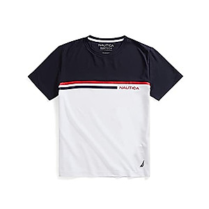 Nautica mens Nautica Men's Navtech Colorblock Tee T Shirt, Navy, X-Large US