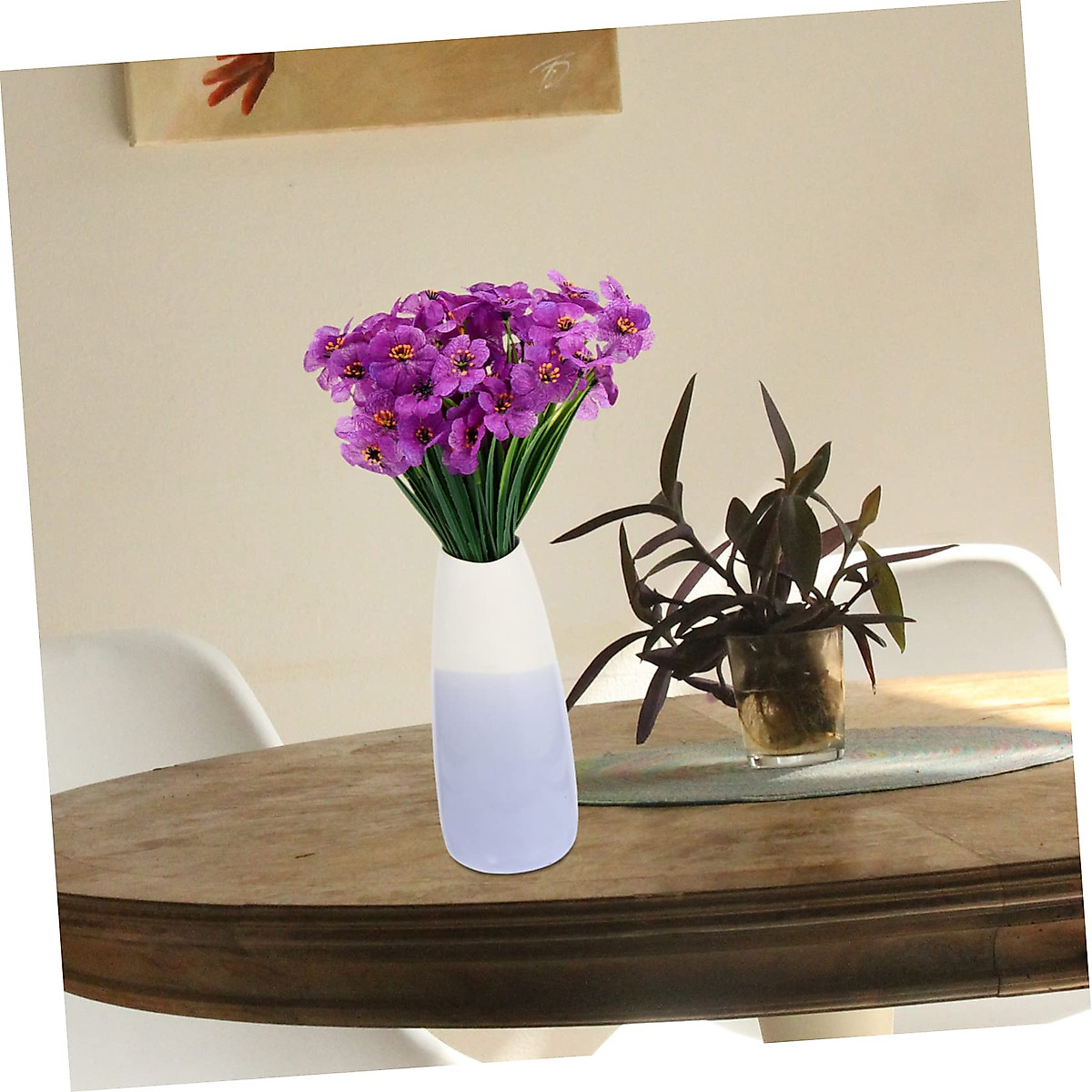 BESPORTBLE 4Pcs Artificial Violet Flowers Silk Flowers Fake Flowers Faux Flowers Stems Arrangement for Indoor Outdoor Home Shop Garden Windows Wedding Purple