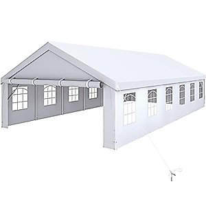 YITAHOME 20' x 40' Heavy Duty Gazebo with Reinforced Triangular Column Outdoor Party Wedding Tent Canopy Carport Shelter with Removable Sidewall Windows