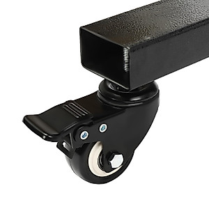 LIYUANJUN Mobile Standing Desk, Portable Rolling Desk 36.6-55Inch Adjustable Height Multifunction Computer Workstation with 4 Universal Wheels for School Office Study (Black)