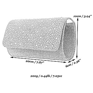 Miss Chow Cute Shiny Small Rhinestone Envelope Evening Handbag Clutch Purse Crossbody Bag