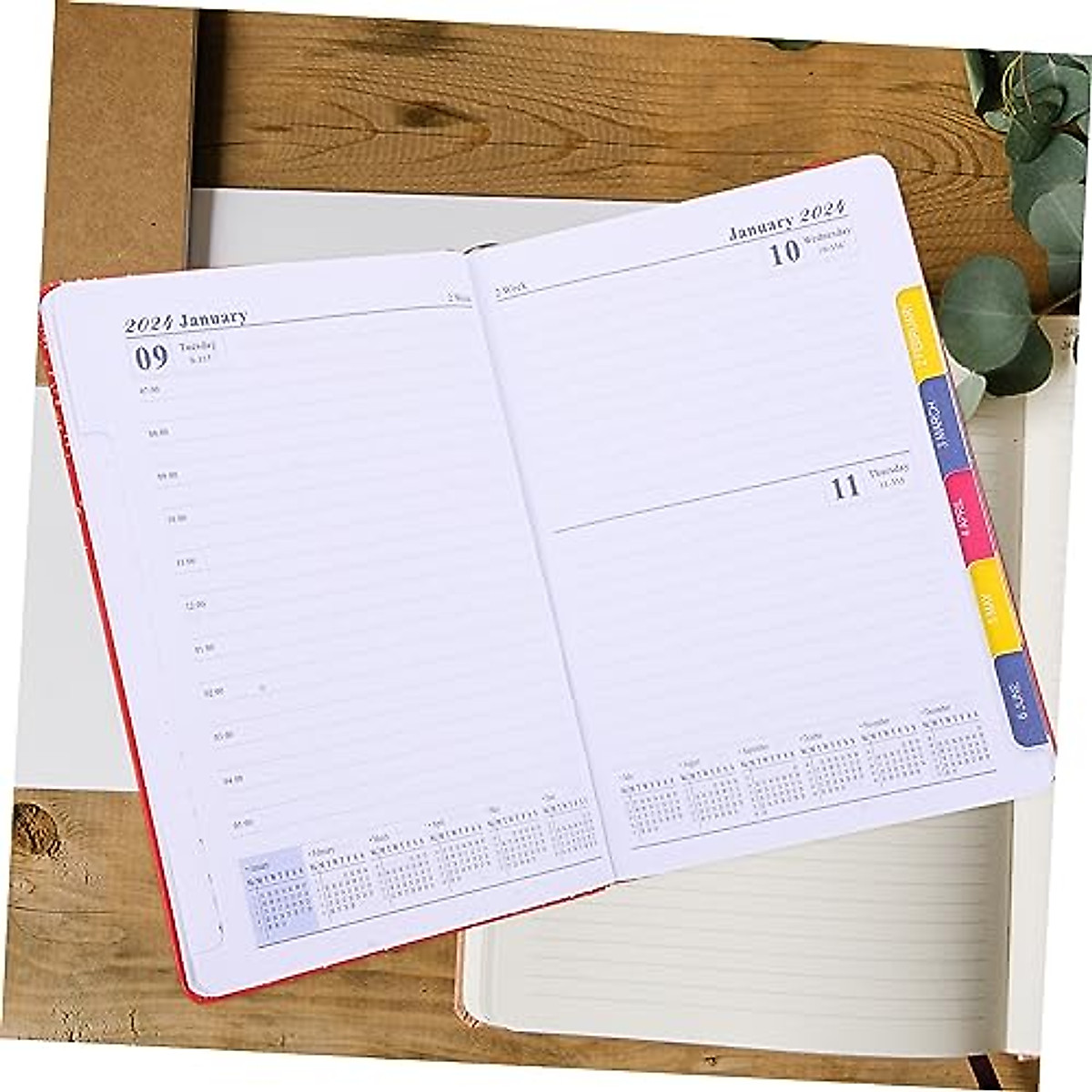 Didiseaon 2024 Agenda Book notebooks for work note pad notepad calendar appointment plan pad study plan pad school planner date plan pad weekly planner Dating Paper efficient Schedules